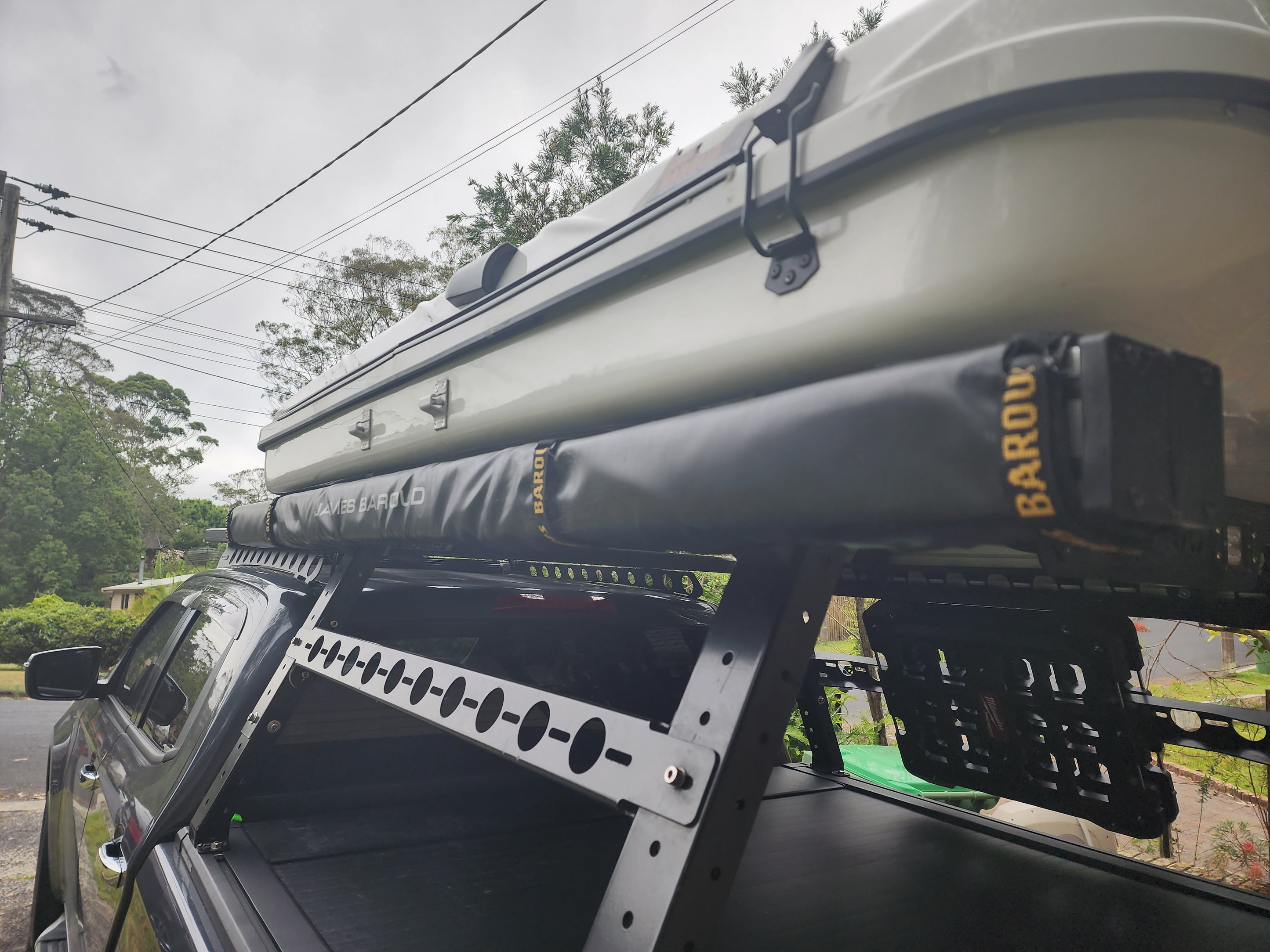 90 Degree Awning Side Mount Mod for Ozroo Style Tub Rack – Tradie Mods